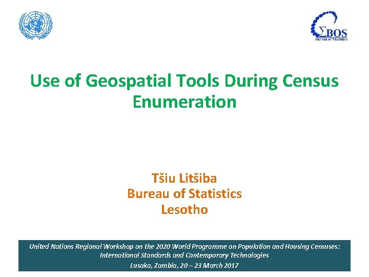 Use of Geospatial Tools During Census Enumeration Tiu
