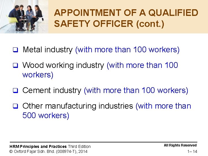 Chapter 7 SAFETY AND HEALTH AT WORK PREVIEW