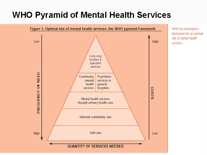 GLOBAL MENTAL HEALTH CHALLENGES EXPLORING STRATEGIC ROLES FOR