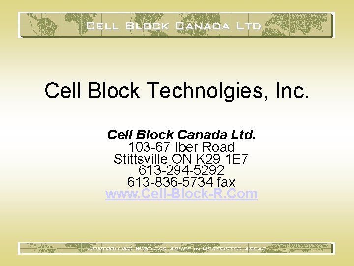 Presentation 1 Of 4 Given to the RABCMPCC