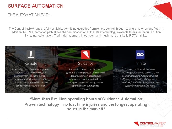 SURFACE AUTOMATION GUIDING THE WAY TO INFINITE POSSIBILITIES