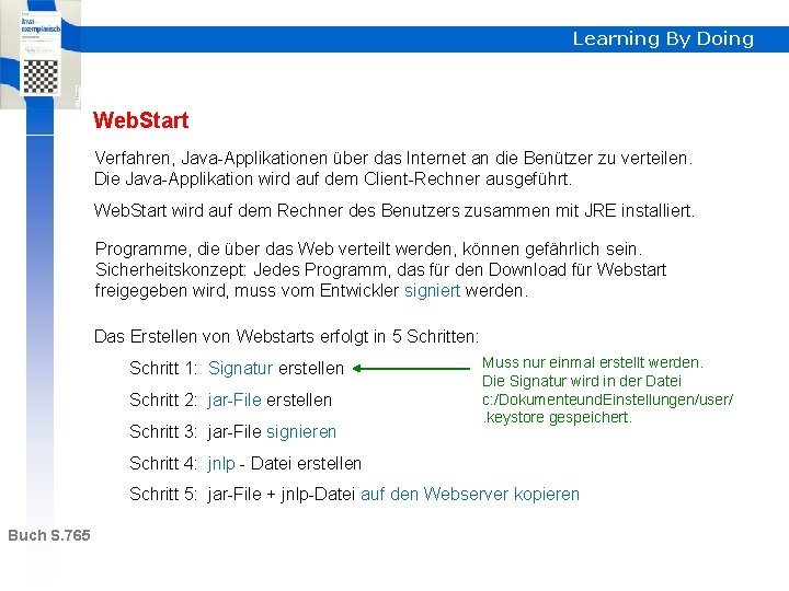 Learning By Doing Web Start Verfahren JavaApplikationen ber