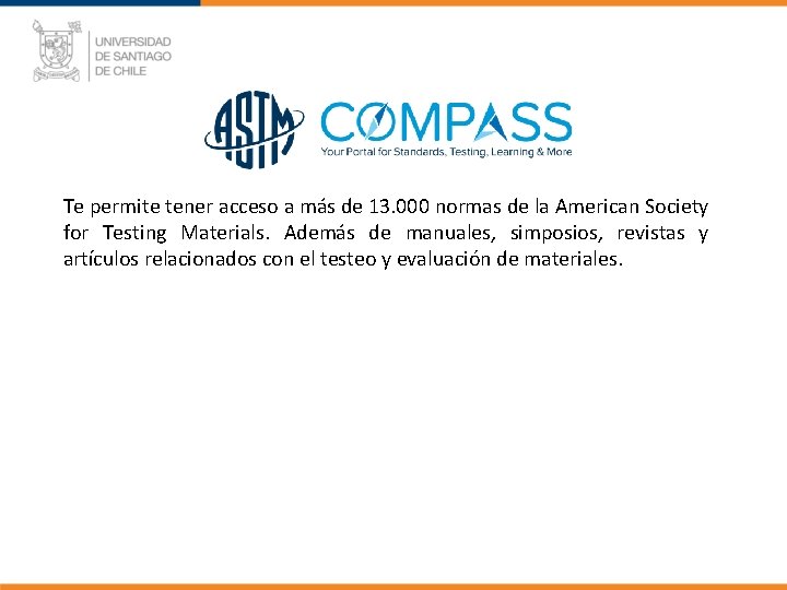 ACCESO Y USO ASTM COMPASS Sistema de bibliotecas