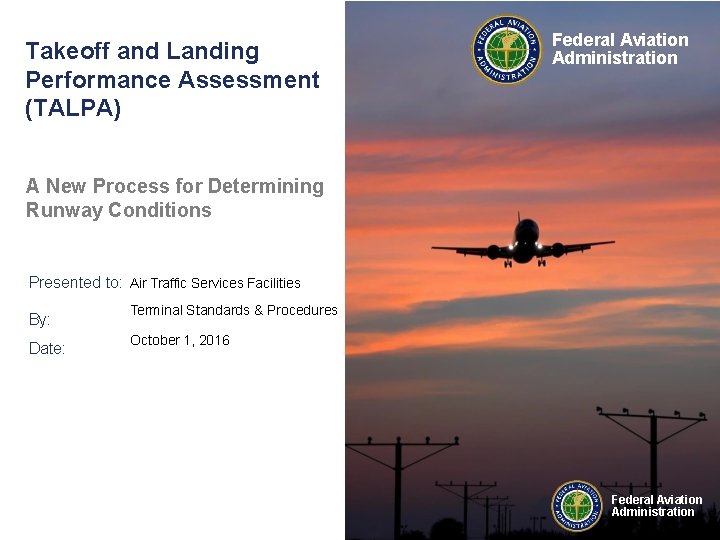 Takeoff and Landing Performance Assessment TALPA Federal Aviation