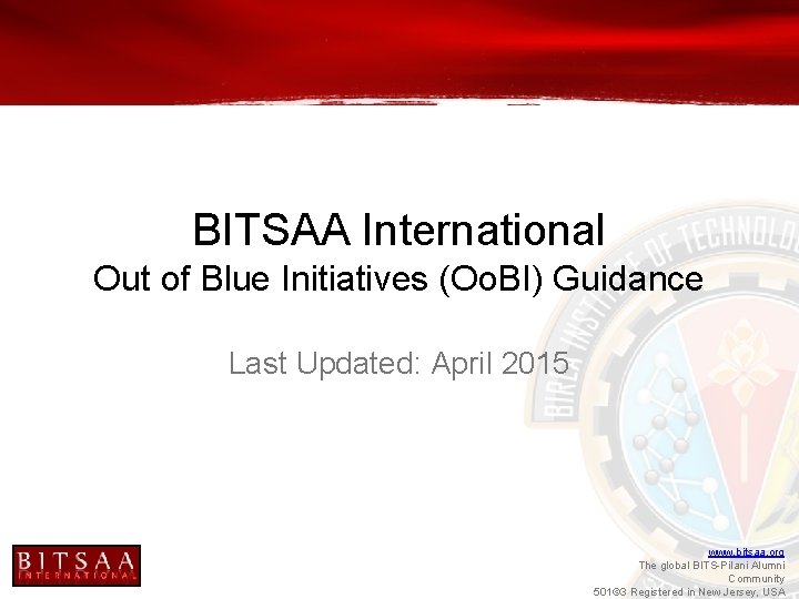 BITSAA International Out of Blue Initiatives Oo BI