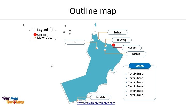 Outline map Legend Sohar Capital Major cities Rustaq
