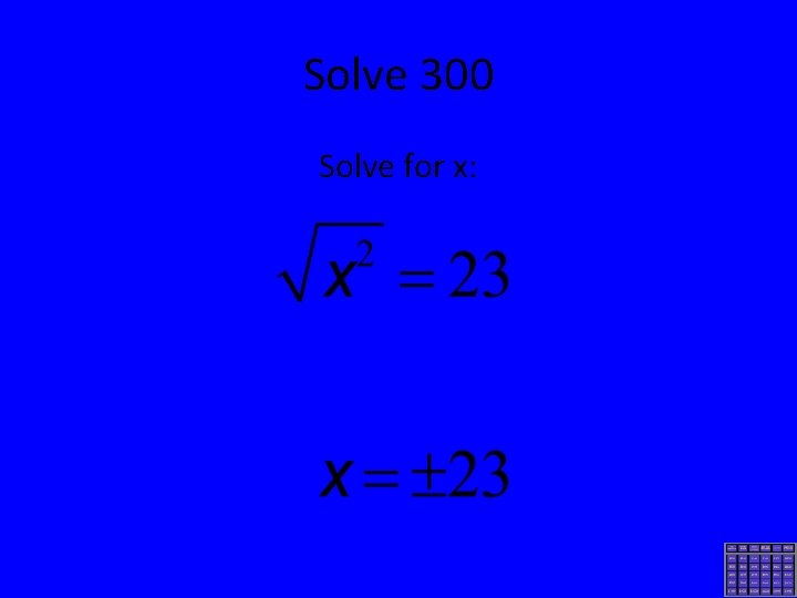 Jeopardy CSUN November 18 2013 Solve Simplify Definitions