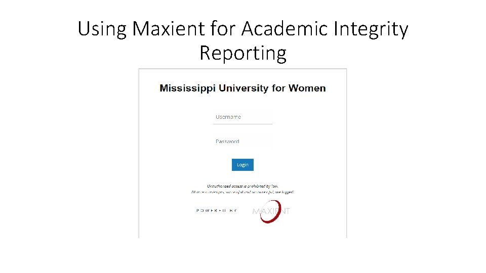 Using Maxient for Academic Integrity Reporting To file