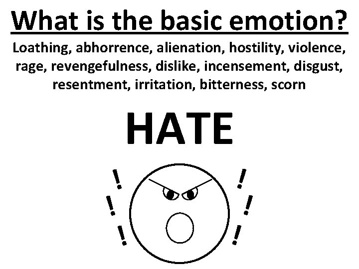 What is the basic emotion Rage being uptight