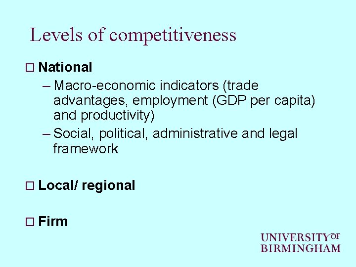 Regional Innovation Systems Dr Lisa De Propris Birmingham