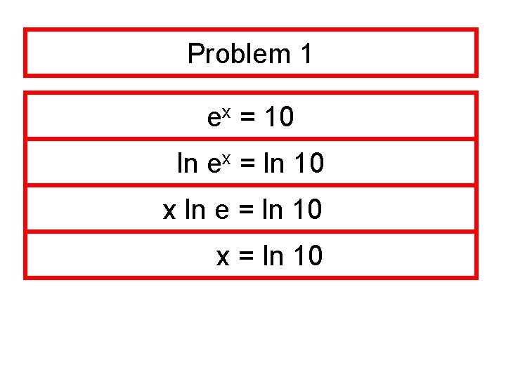 27 October 2021 The Exponential and Logarithmic Functions