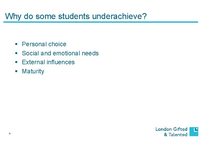 Able underachievers and how to identify them January