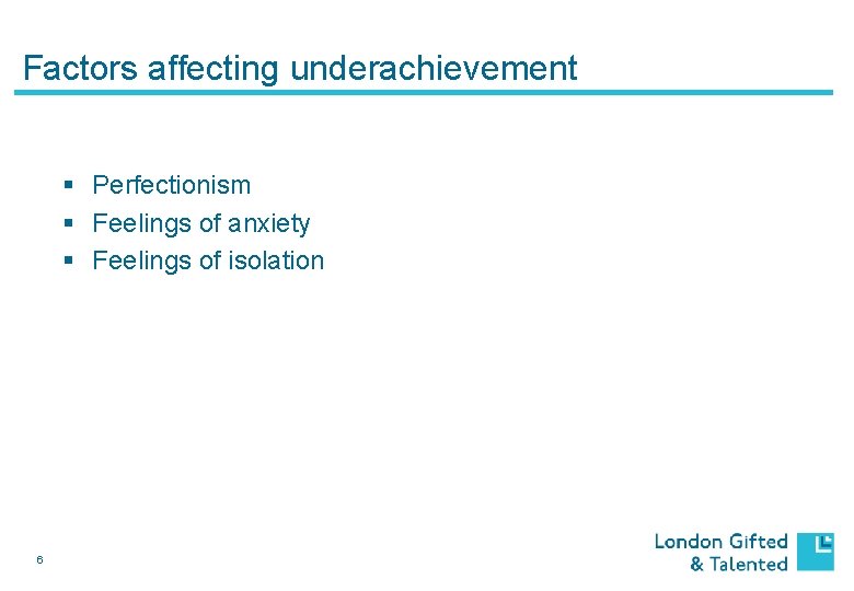 Able underachievers and how to identify them January