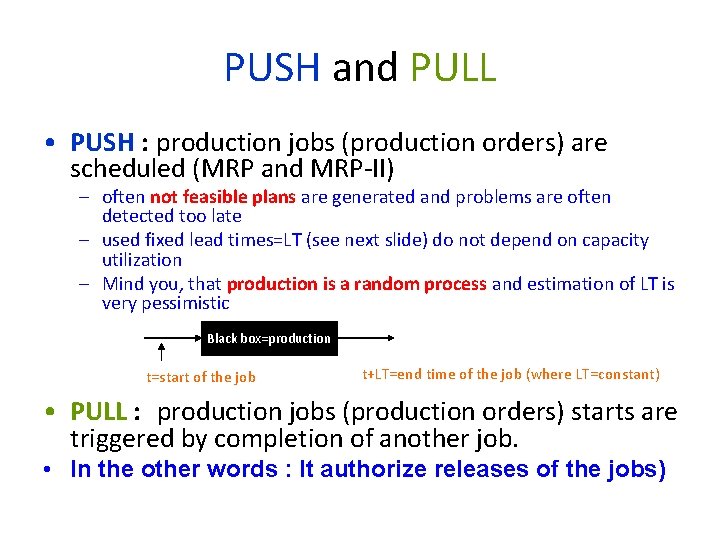 CONWIP A pull alternative to kanban principle Main