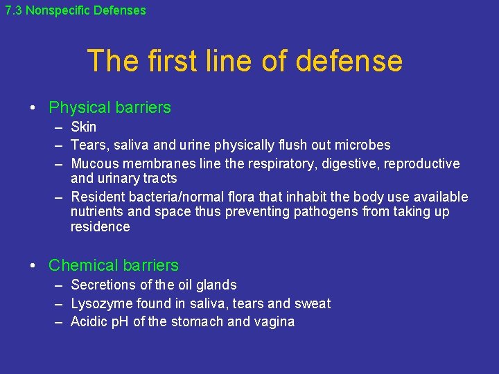 Chapter 7 Lymphatic System and Immunity Points to