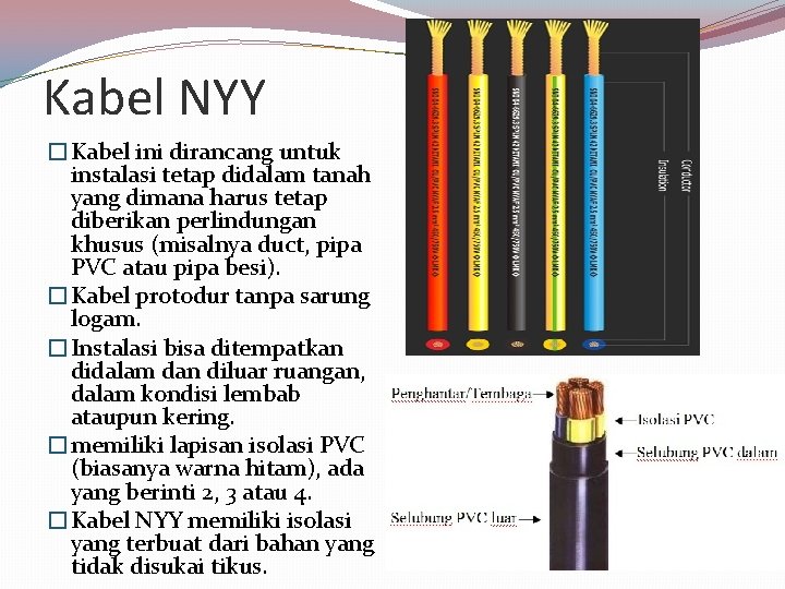 KABEL ARUS KUAT PENGHANTAR KABEL Penghantar kabel dan