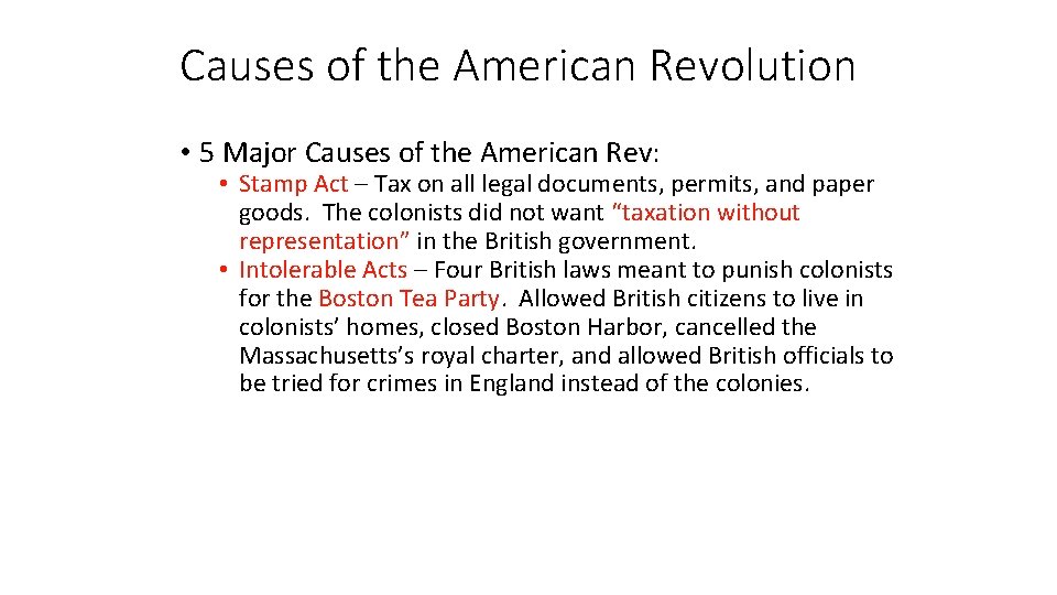 Unit 4 Statehood Revolution and Westward Expansion Standards