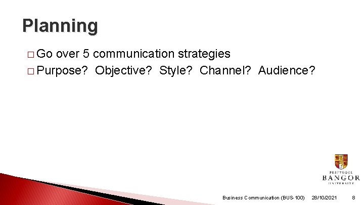 Business Communication Lecturer Gareth Jones Class 11 Routine