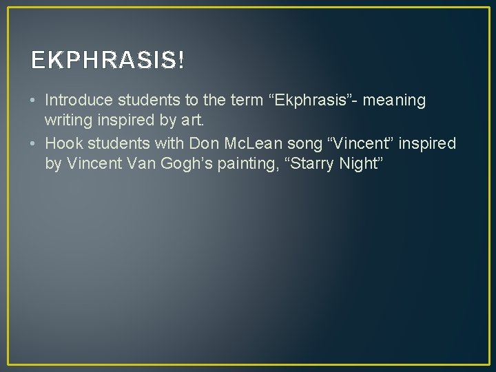 Poetry Inspired by Art Bridget Murphy brimurphnmu edu