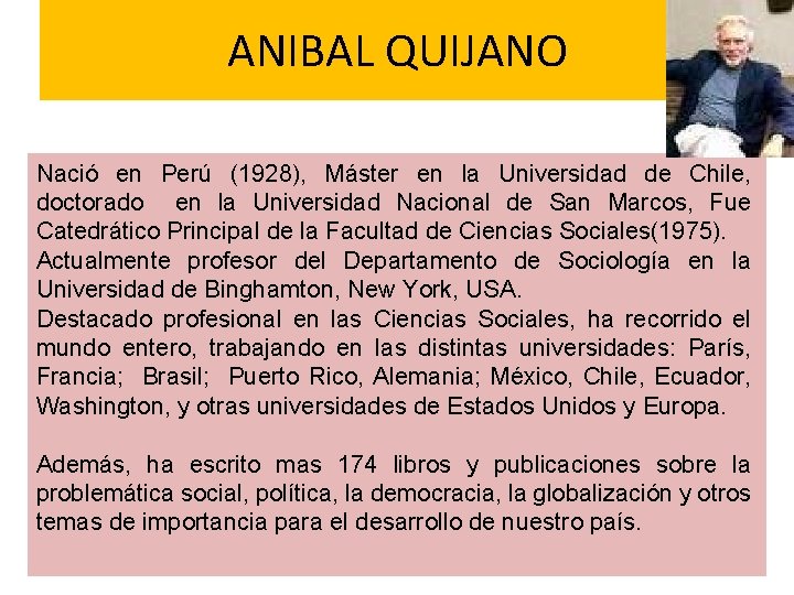 COLONIALIDAD DEL PODER EUROCENTRISMO Y AMERICA LATINA ANIBAL