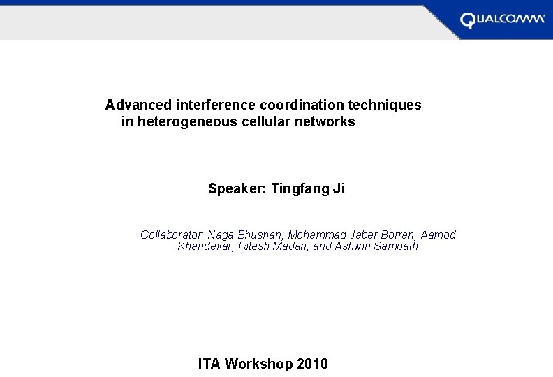 Advanced interference coordination techniques in heterogeneous cellular ...