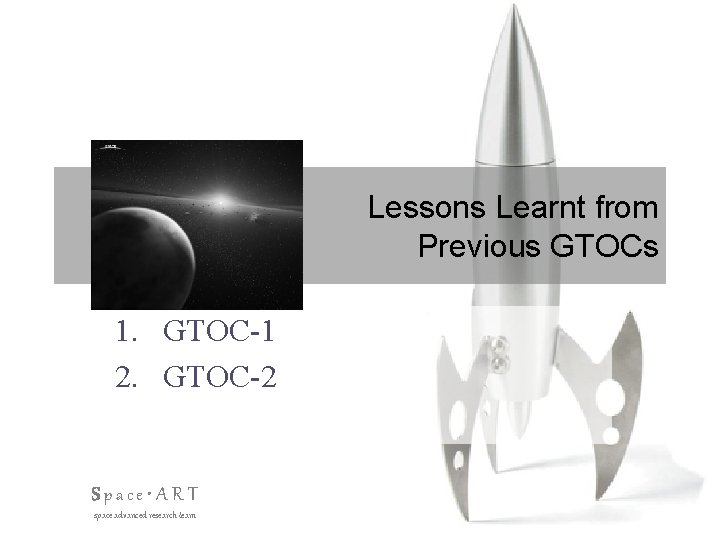 Global Trajectory Optimization 3 How to fail 3