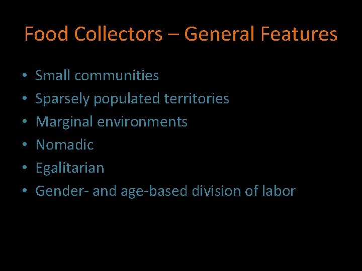 Subsistence Subsistence Subsistence Types of Subsistence Strategies Food