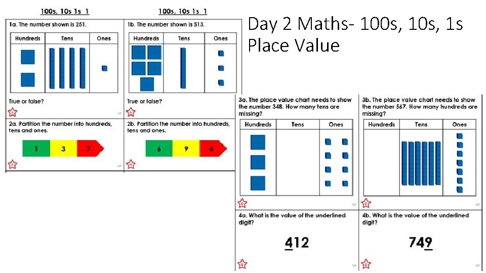 Maths Day 1 100 s Place Value Day