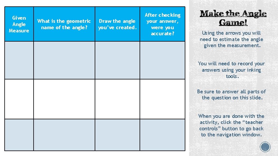 Mr Haduchs Guide to Angle Fluency click here