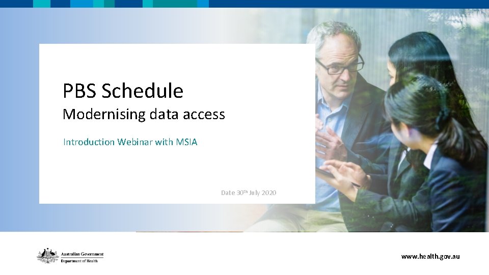 PBS Schedule Modernising data access Introduction Pull quote