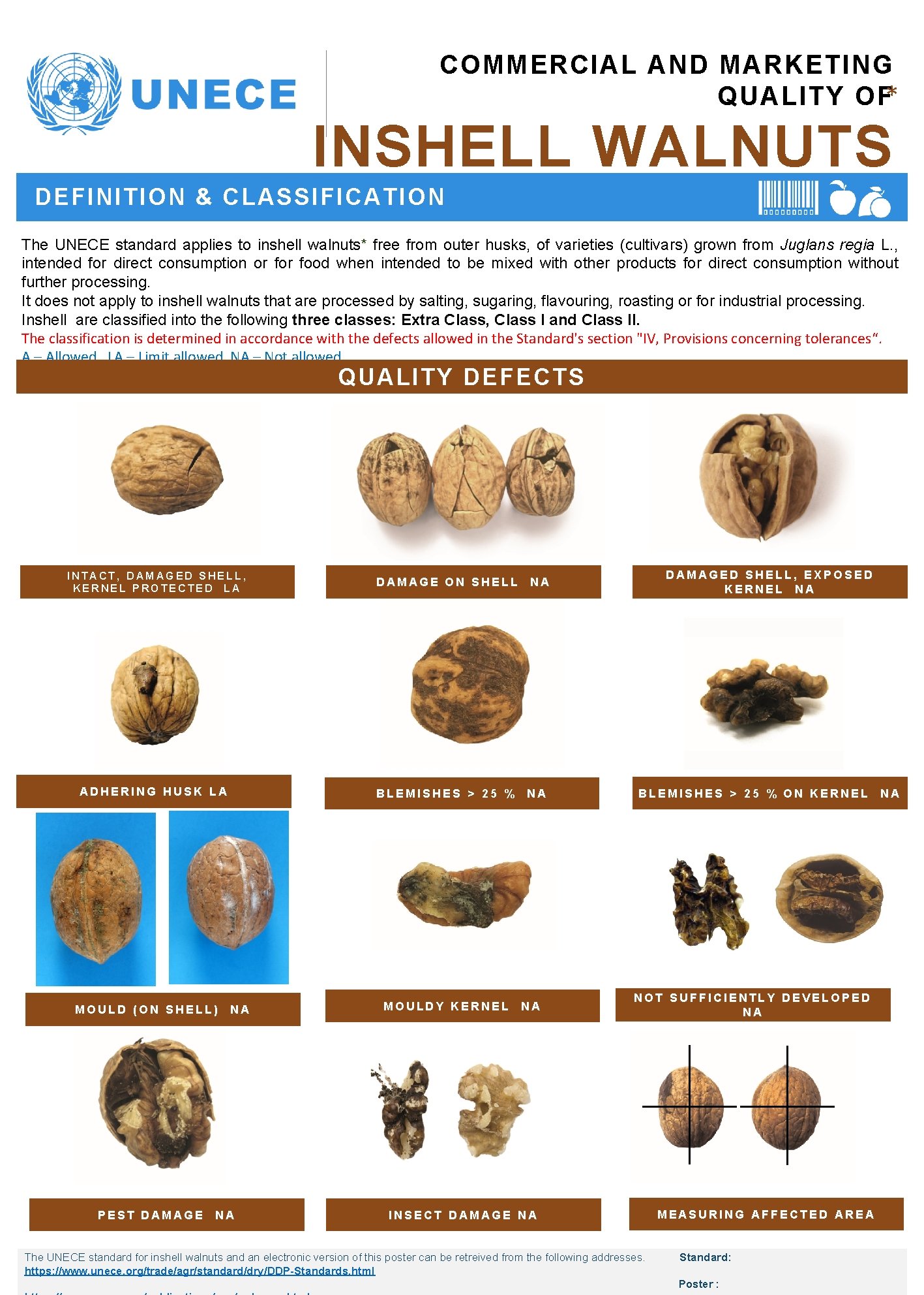 COMMERCIAL AND MARKETING QUALITY OF INSHELL WALNUTS DEFINITION