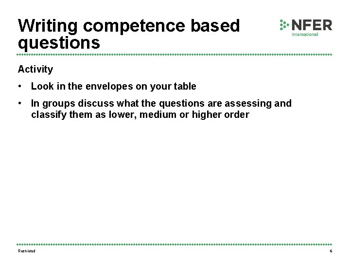 Writing competence based questions Understanding levels of questioning