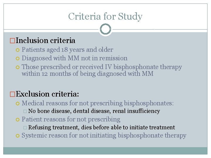 Multiple Myeloma Treatment with Bisphonates Sarah Kunin MD