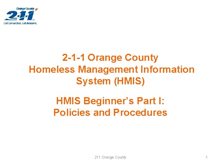 2 1 1 Orange County Homeless Management Information