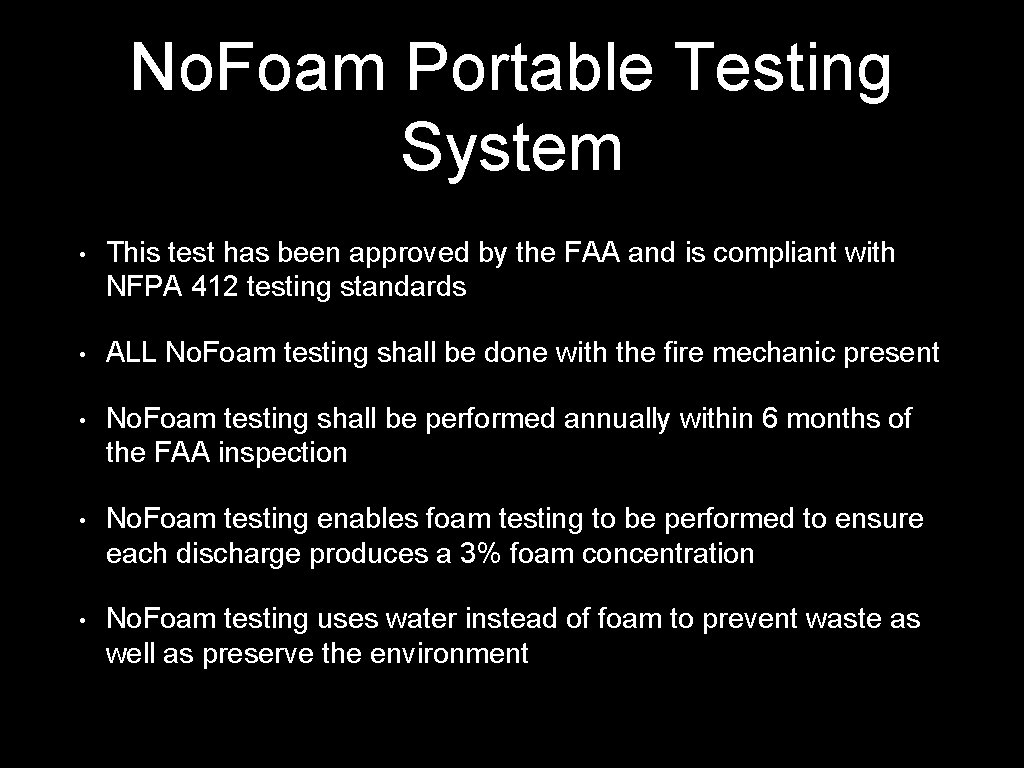 ARFF No Foam Testing Procedure May 5 2020