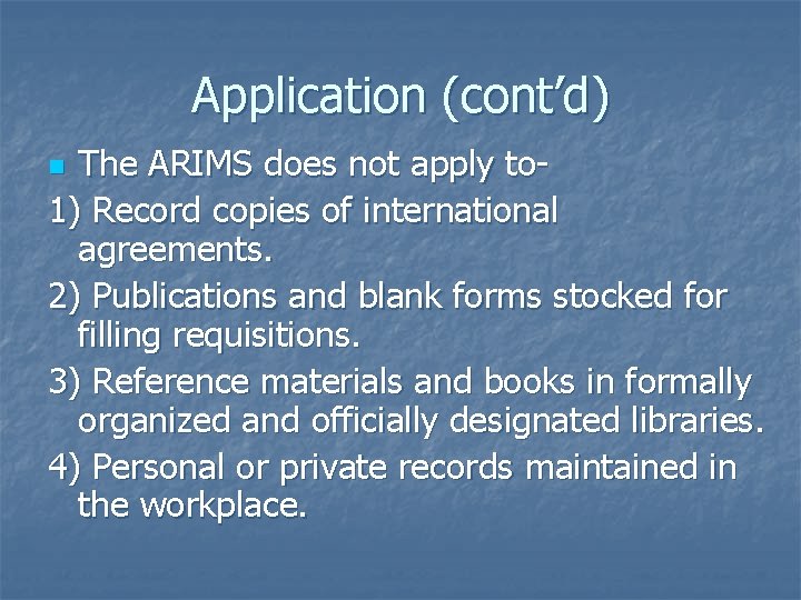 Army Records Information Management System ARIMS Objectives and