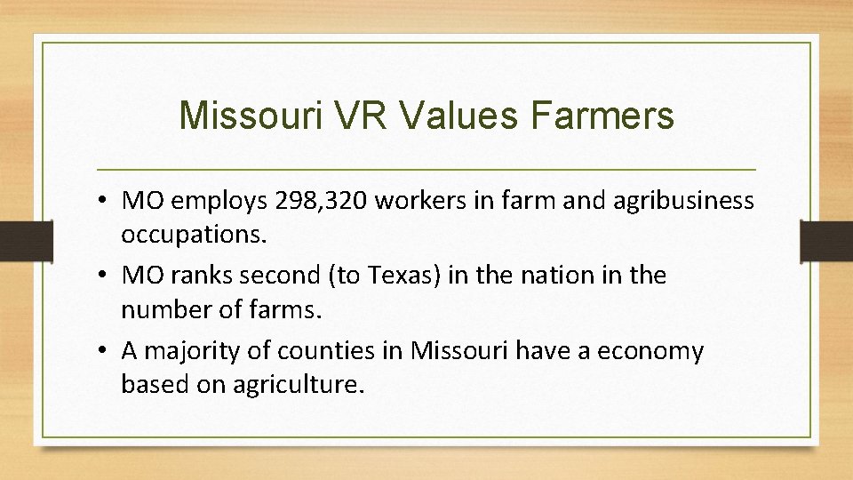 Planting and Harvesting Partnerships Missouri Vocational Rehabilitation ...