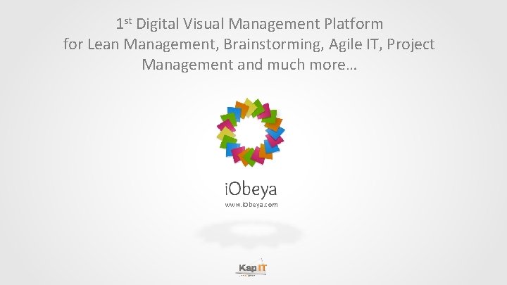 1 st Digital Visual Management Platform for Lean