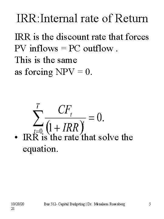 Capital Budgeting Capital budgeting A process of evaluating