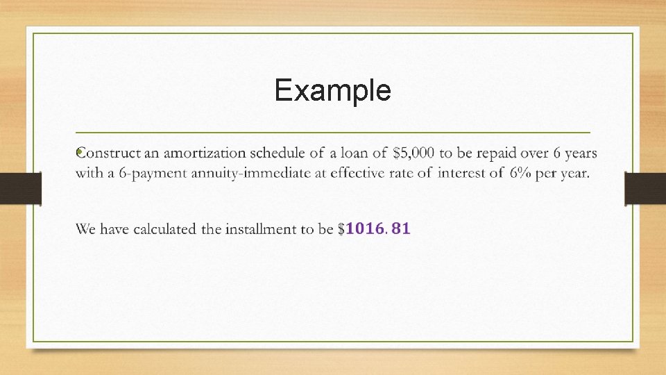 Loans Outlines Loan balance prospective method and retrospective