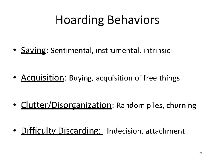 Hoarding Disorder A Brief Overview 1 Definition Compulsive