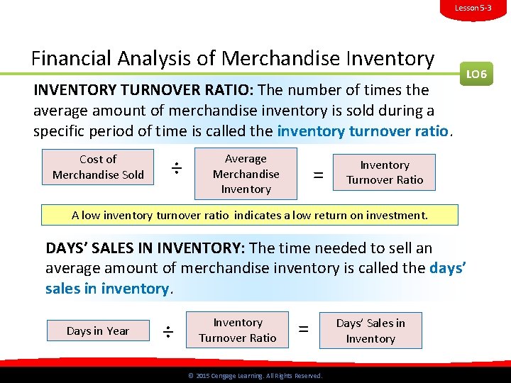 LESSON Learning Objectives 5 3 Estimating the Inventory