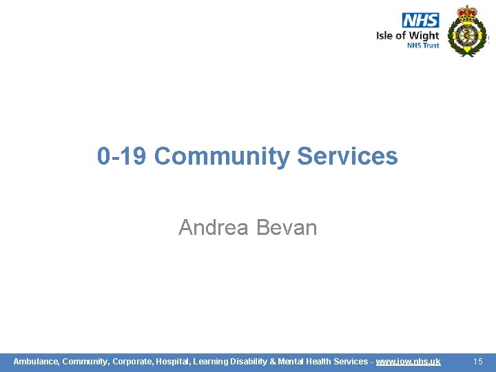 Ambulance Community Corporate Hospital Learning Disability Mental Health