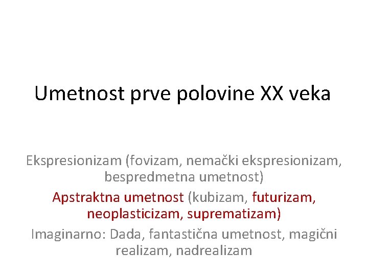 Kubizam 1907 1914 Kubizam je umetniki pravac koji