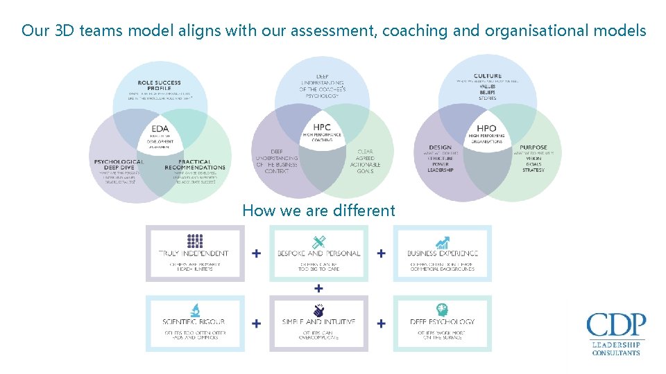 HIGH PERFORMING TEAMS THE CDP APPROACH Turning Potential