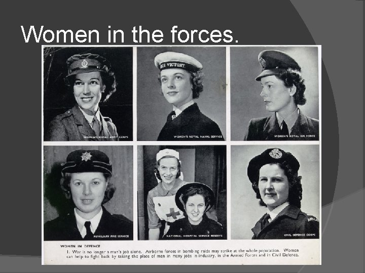 WOMEN IN WORLD WAR II How the role