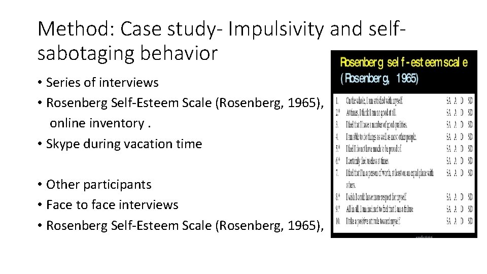 Impulsivity and selfSabotaging behavior a case study By