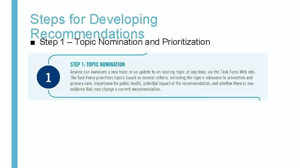 Maternal and Child Health Prevention Guidelines Learning Objectives