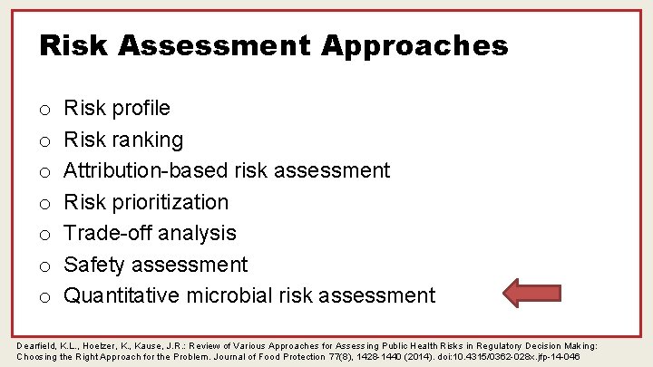 Understanding Quantitative Microbial Risk Assessment To Support Decision