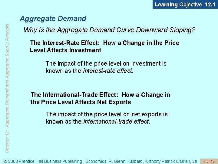 Learning Objective 12 1 Chapter 12 Aggregate Demand